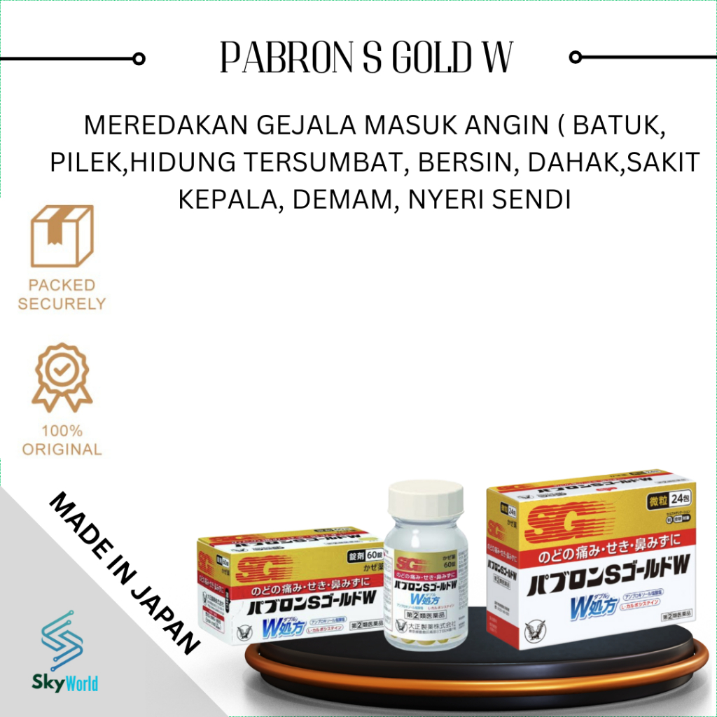 Jual Pabron S gold W untuk batuk pilek demam original Japan | Shopee ...