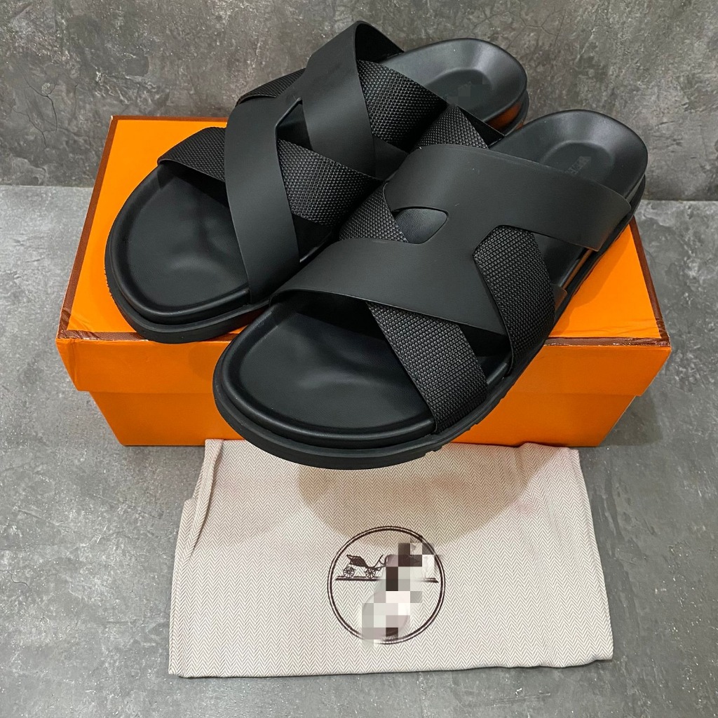 Jual New Arrival!!! Sendal H`-s707 Silang In Black Sendal SlipOn Pria ...