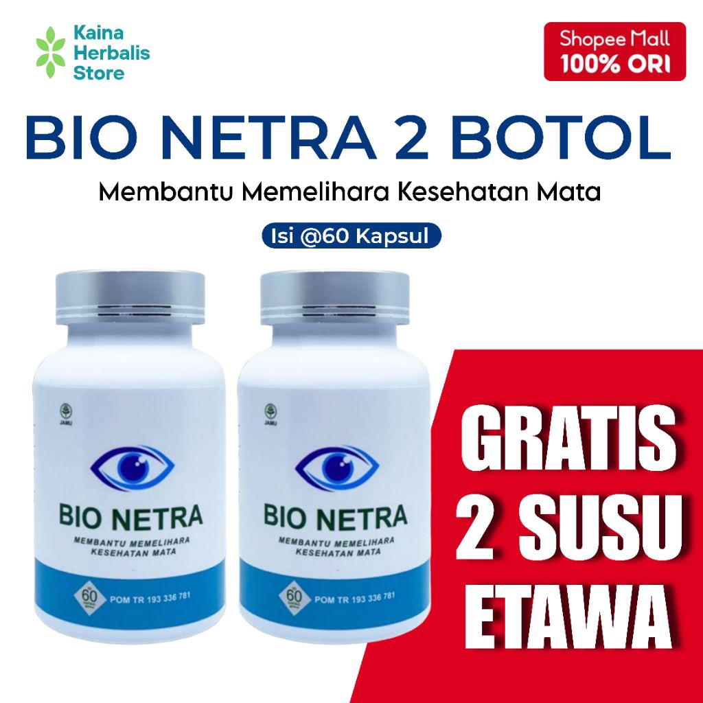 Jual BIO NETRA 2 Botol | Obat Mata Glukoma | Silinder | Mata Plus Minus ...