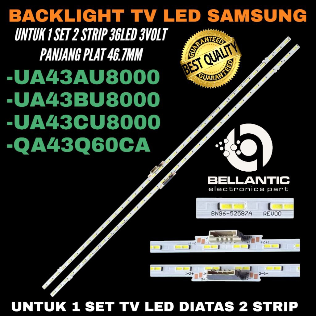 Jual BACKLIGHT TV LED SAMSUNG 43 INCH UA-43AU8000- UA-43BU8000- UA ...