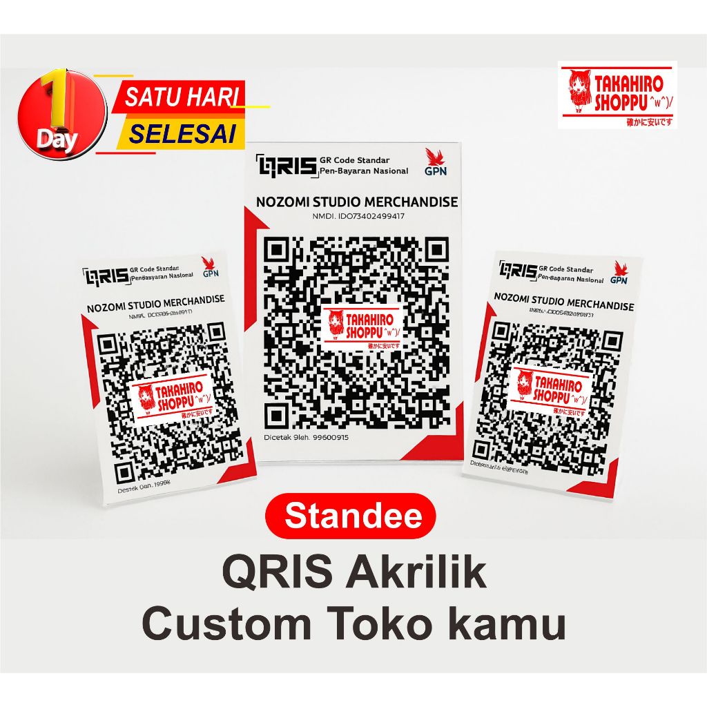 Jual Standing Barcode Qris Akrilik Custom Bentuk L / Display Qris ...