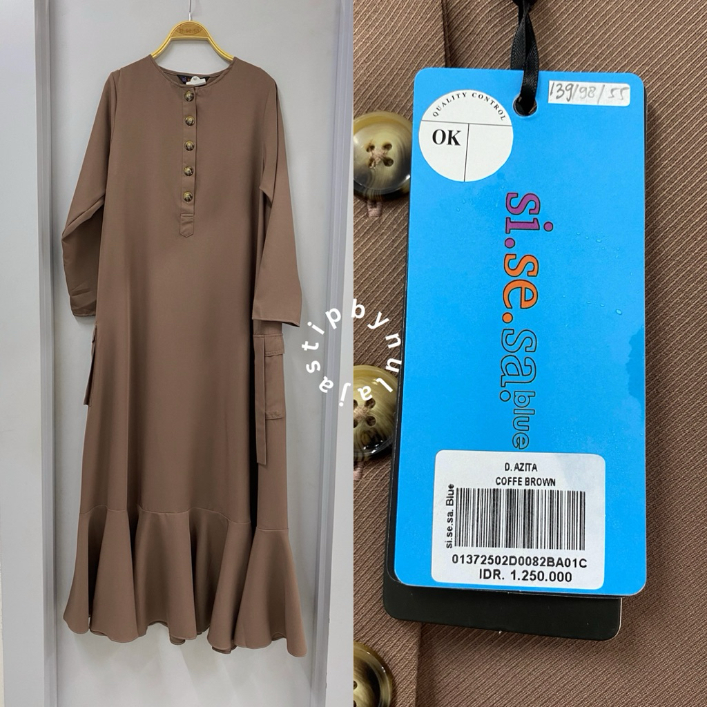 Jual Jastipbynula | Sisesa Dress Azita Coffee Brown | Shopee Indonesia