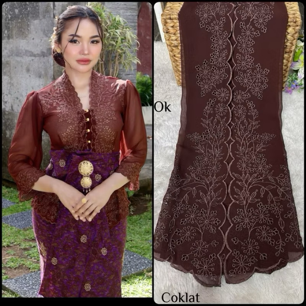Jual WKB || Kain bordir motif anggrek warna lengkap | Shopee Indonesia