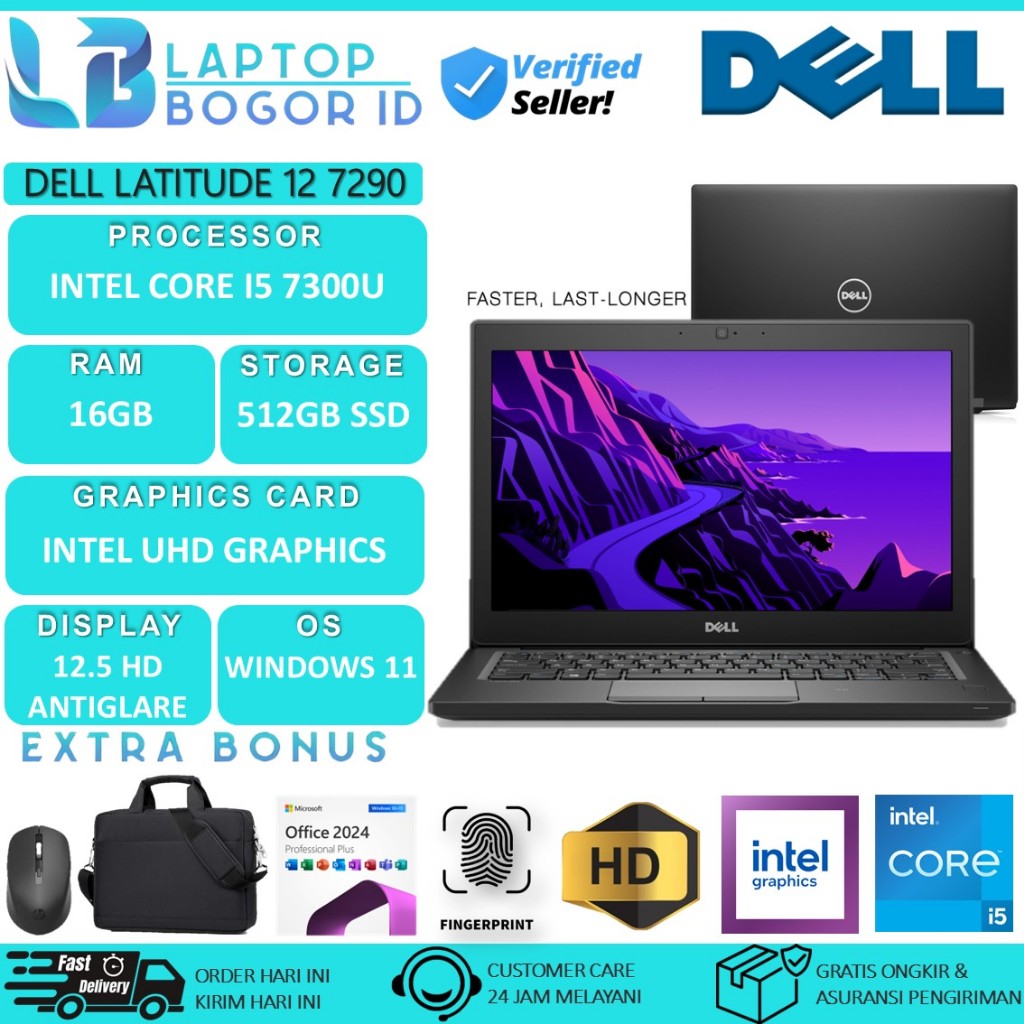 Jual Laptop murah Laptop Dell Latitude 12 7290 Intel Core i5 Ram 16GB ...