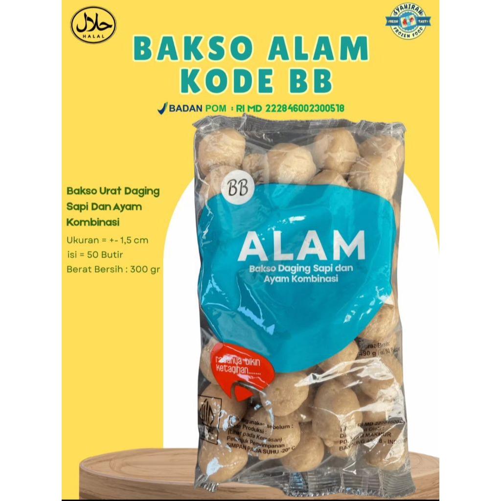 Jual SYAHIRAH FROZEN - Baso Alam Super Kode BB Isi 50 Kombinasi Daging ...