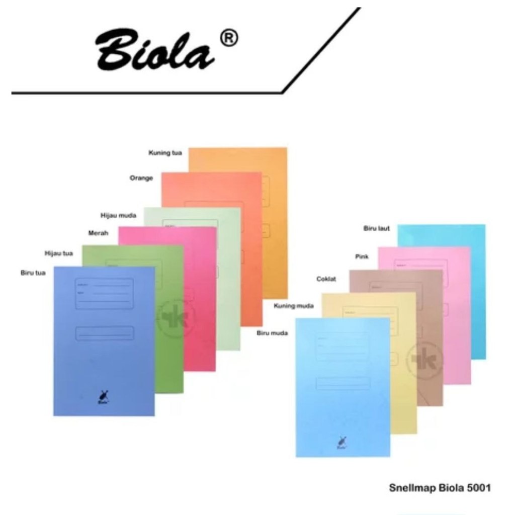 Jual Stof Map Biola + Snaelhelter 5001 varian warna 1 pcs map kertas ...