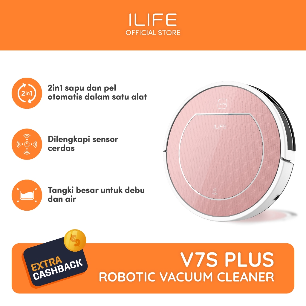 Jual [CLEARANCE SALE] iLife V7s Plus Robot Vacuum Cleaner Otomatis 2in1 Vacuum and Mop Best ...