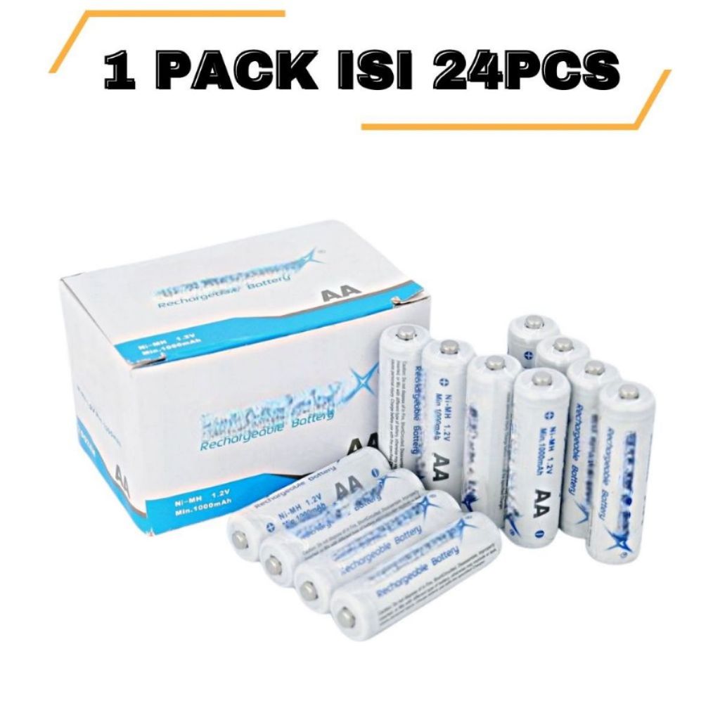 Jual Battery Rechargeable AA 1000mAh Baterai Isi Ulang A2 Ni-MH Batre ...