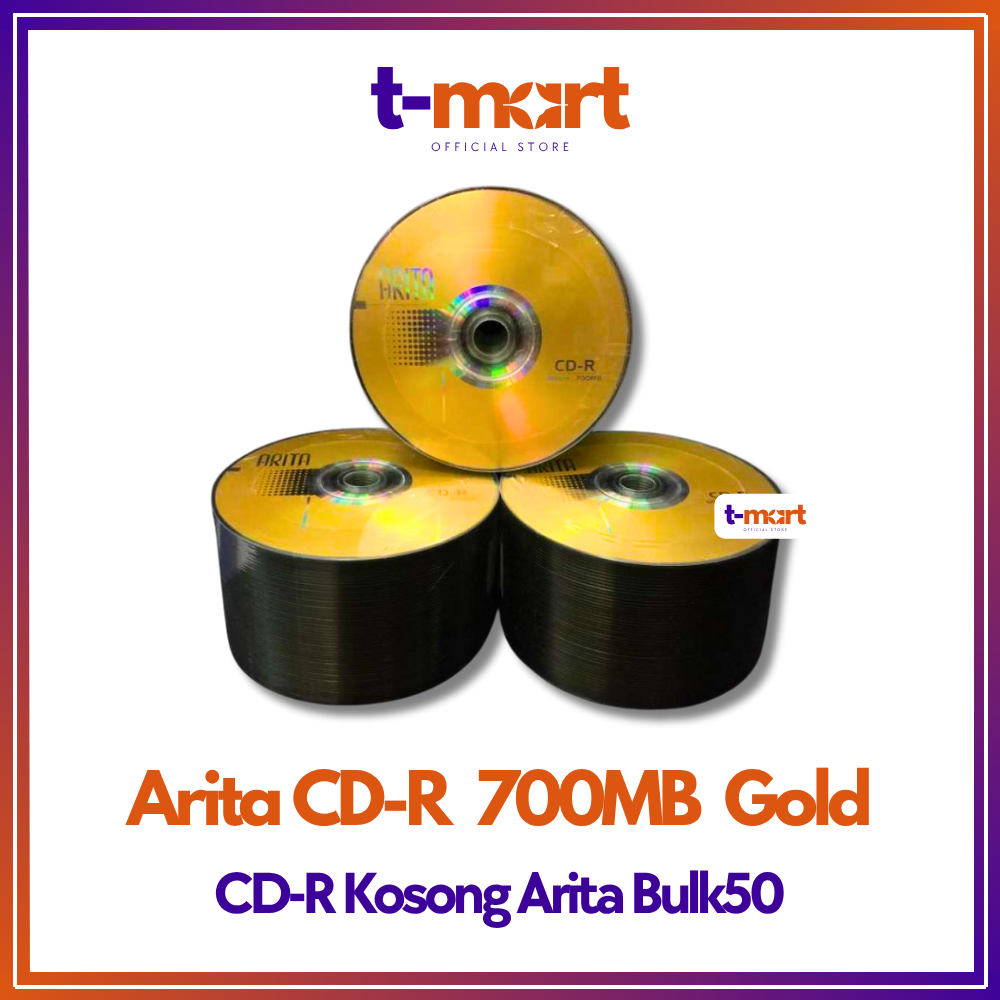 Jual Arita CD‑R Gold 52× 700MB (80min) – Grade A, Compatible Universal - CD Kosong | Shopee ...