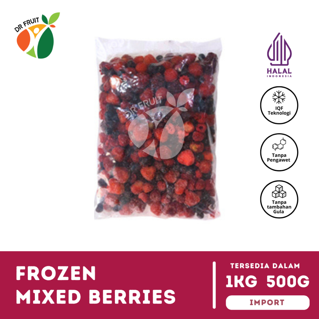 Jual Buah Mix Berry Beku / Frozen Mixed Berries (IQF) | Shopee Indonesia