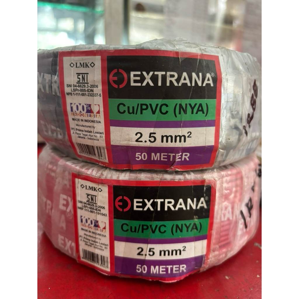 Jual Kabel Listrik NYA Extrana 2.5mm 50m / Kabel tunggal | Shopee Indonesia