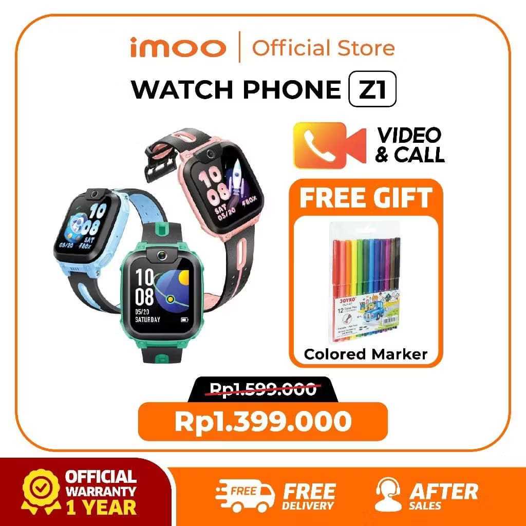 Jual IMOO WATCHPHONE Z1 WATERPROOF HD CAMERA SMARTWATCH JAM TANGAN ANAK ...