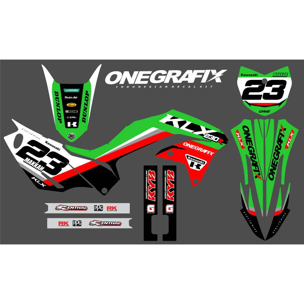 Jual DECAL STICKER KAWASAKI KLX 230 KLX 140 KLX 150 CUSTOM REQUEST ...