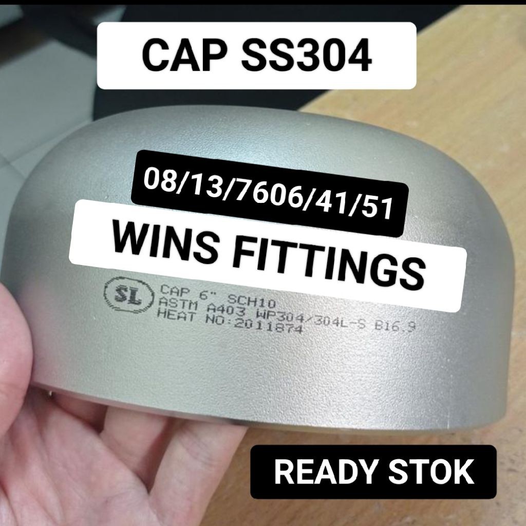 Jual CAP SS 304 SCH 10 2" DOP LAS WELD sch10 SS304 ASTM A403 stainless ...