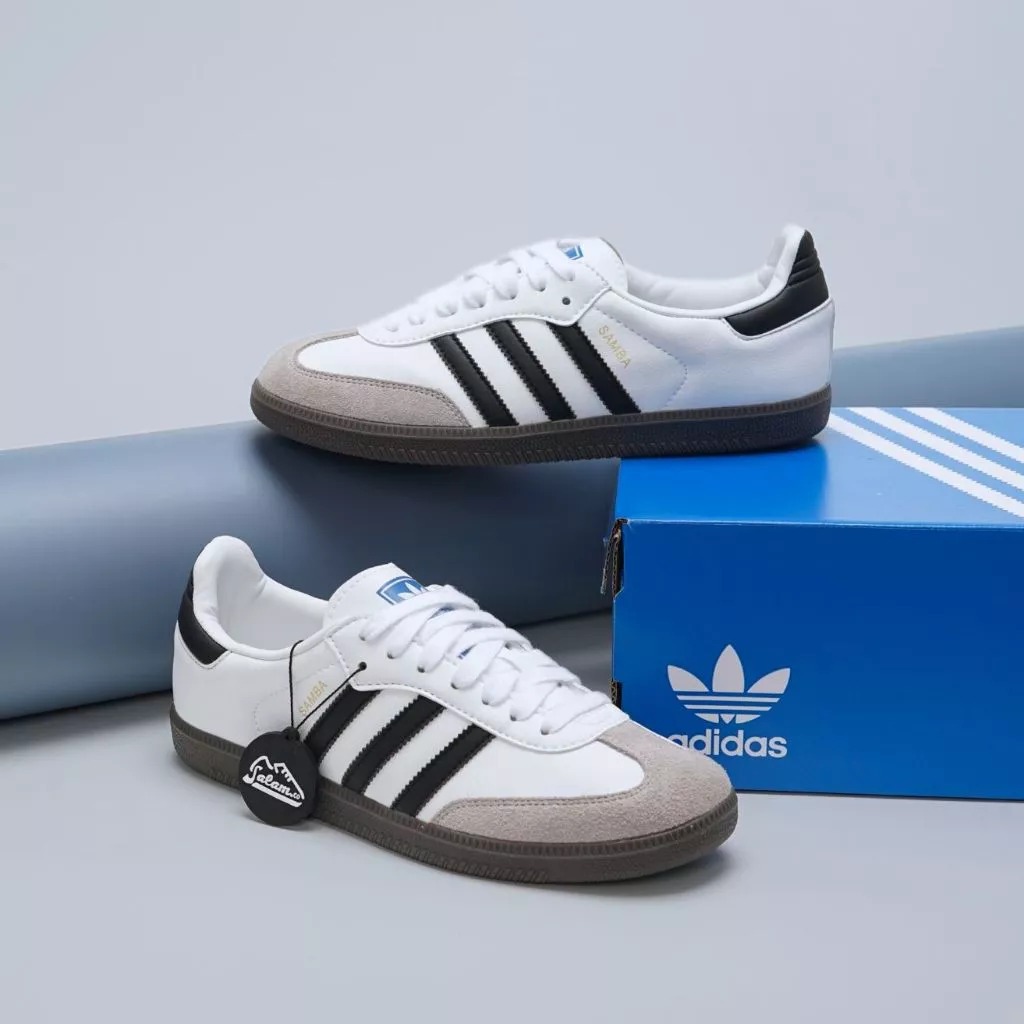 Jual Sepatu Casual ADDS SAMBA OG Cloud White Black And Black white Pria ...