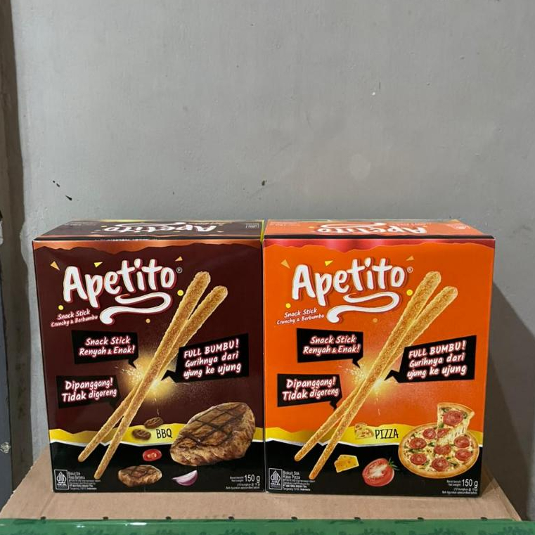 Jual ROMA APETITO BISKUIT STICK RASA BBQ & PIZZA (1 BOX ISI 10 PCS ...