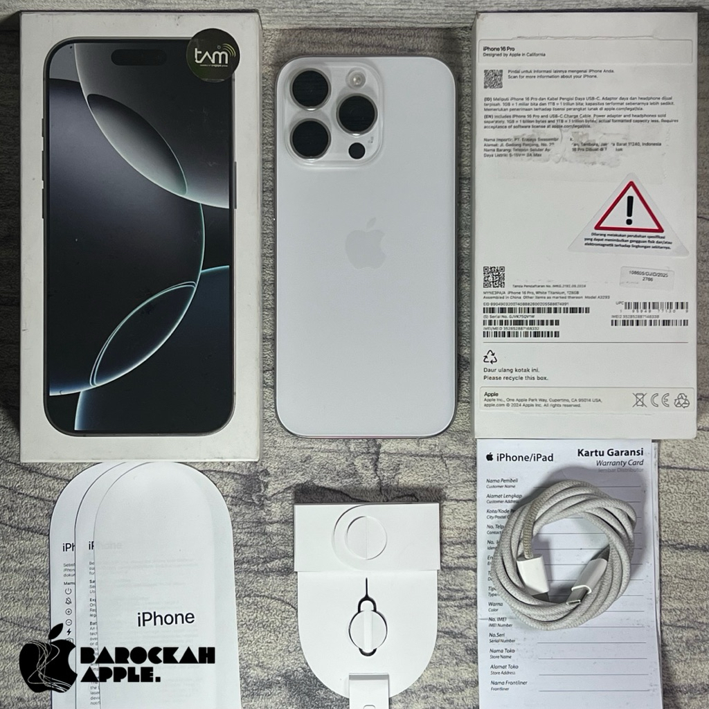 Jual iphone 16 pro 128gb ibox white titanium | Shopee Indonesia