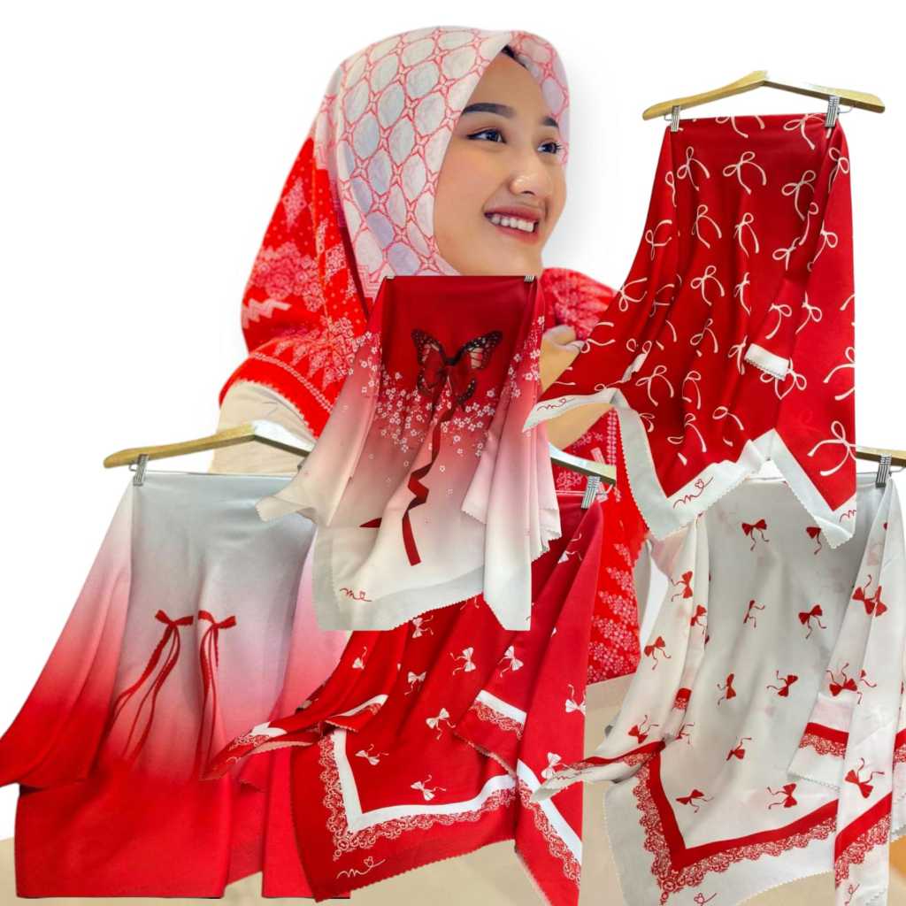 Jual HIJAB SEGI EMPAT MERAH PUTIH DIRGAHAYU INDONESIA VOAL PREMIUM ...