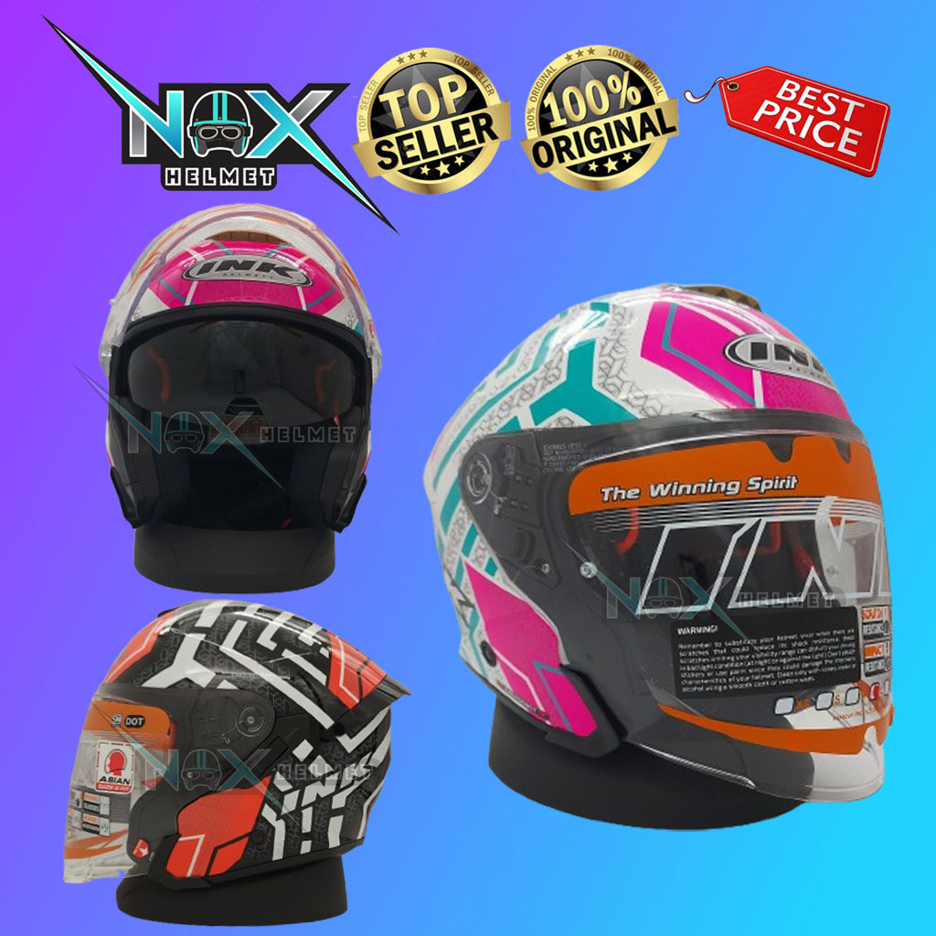 Jual Helm INK TERRA 2 Motif #2 ORIGINAL Spoiler Halfface | Shopee Indonesia