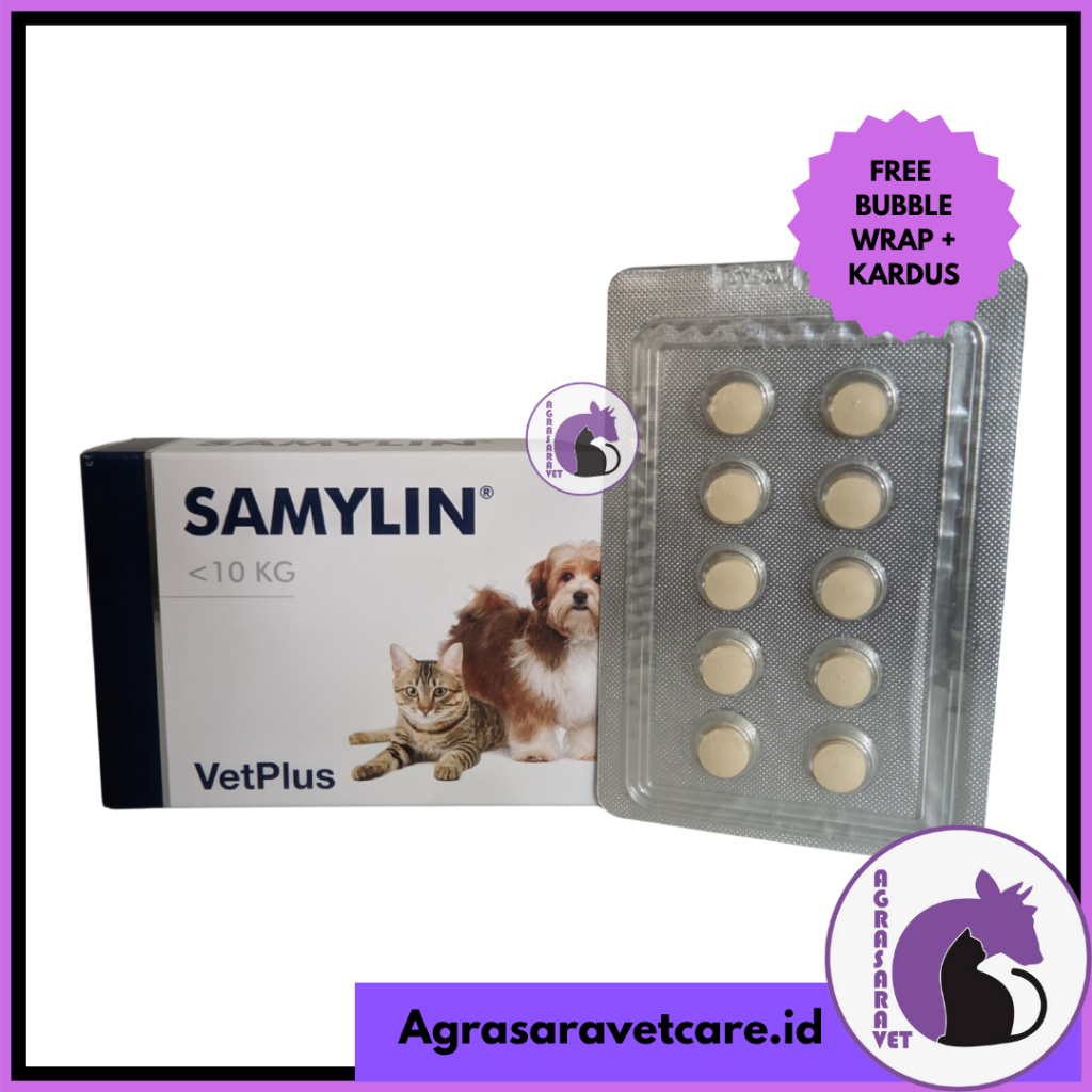 Jual Samylin Small Breed (10 tablet) samylin vetplus- Obat gangguan liver (hati) untuk anjing ...
