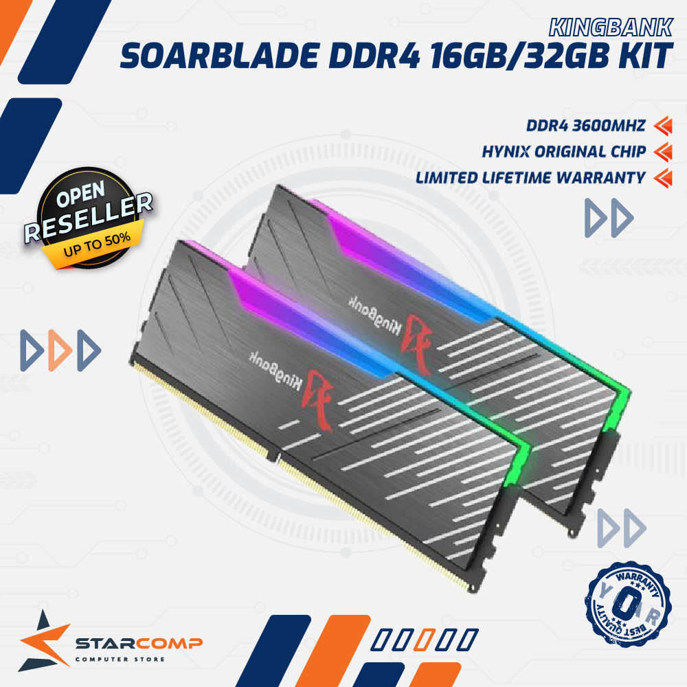 Jual KINGBANK SOARBLADE RGB 16GB / 32GB KIT DDR4 3600 Mhz Dual Channel ...