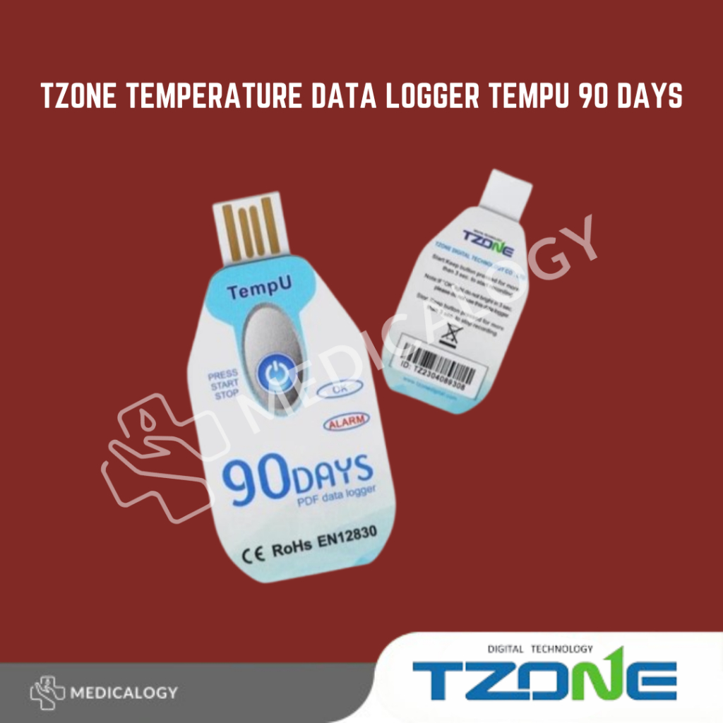 Jual Tzone Temperature Data Logger TempU 90 Days Alat Rekam Suhu Disposable 90 Hari | Shopee ...
