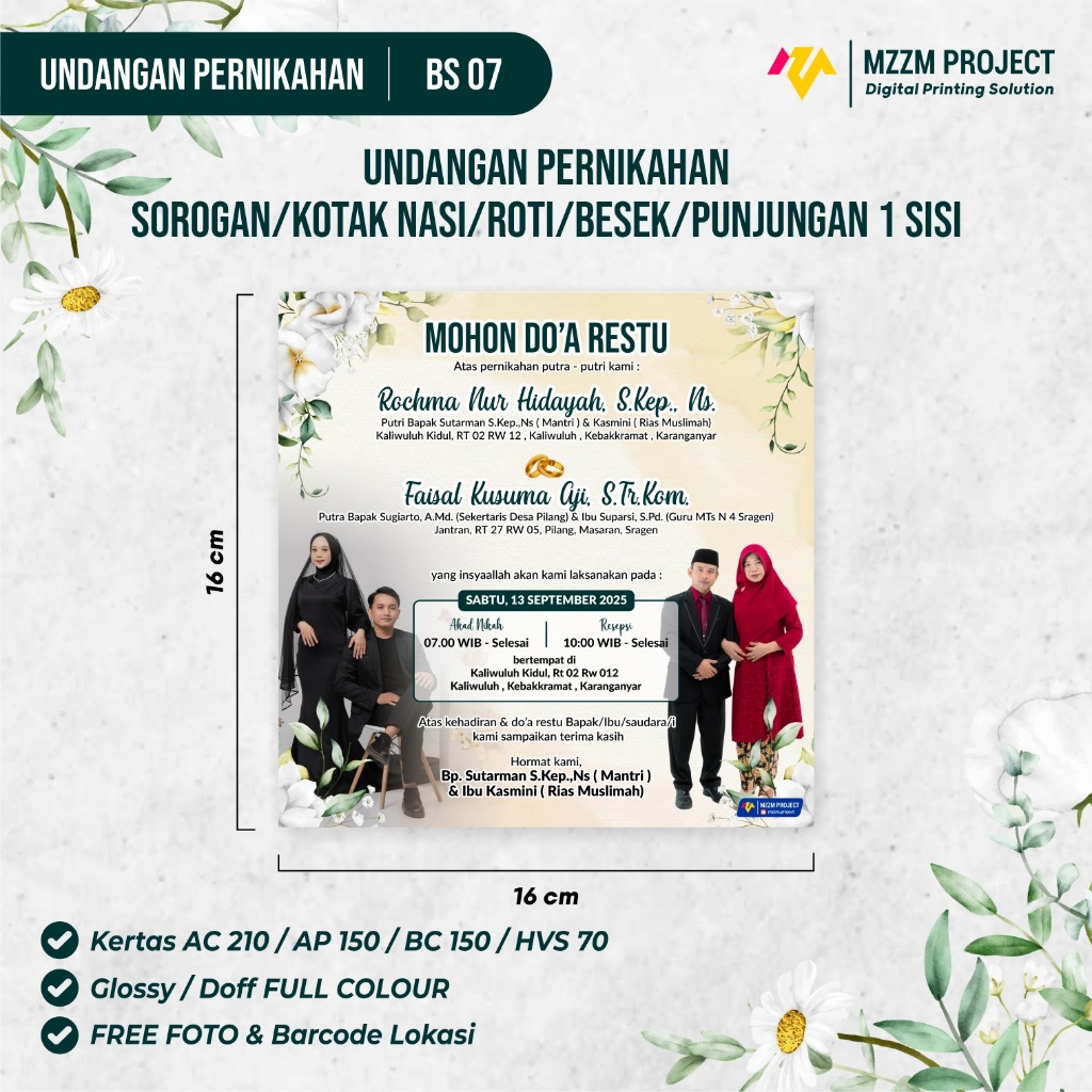 Jual UNDANGAN PERNIKAHAN KARTU NASI BESEK SOROGAN PUNJUNGAN FULL COLOUR ...