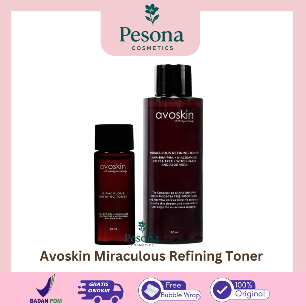 Jual Avoskin Miraculous Refining Toner 20 ml & 100 ml - Avo Skin Refining Toner 20 ml - Avo Skin ...