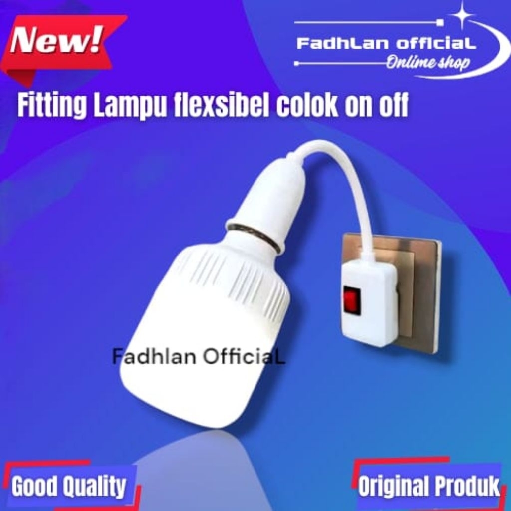 Jual FITTING LAMPU/FITTING FLEKSIBEL E27 OVER COLOK ON/OF | Shopee ...