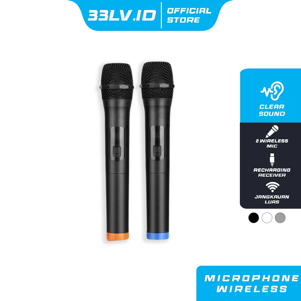 Jual 33LV.ID Mic Wireless Double dan Single Sound Best Mikrofon Dinamis ...