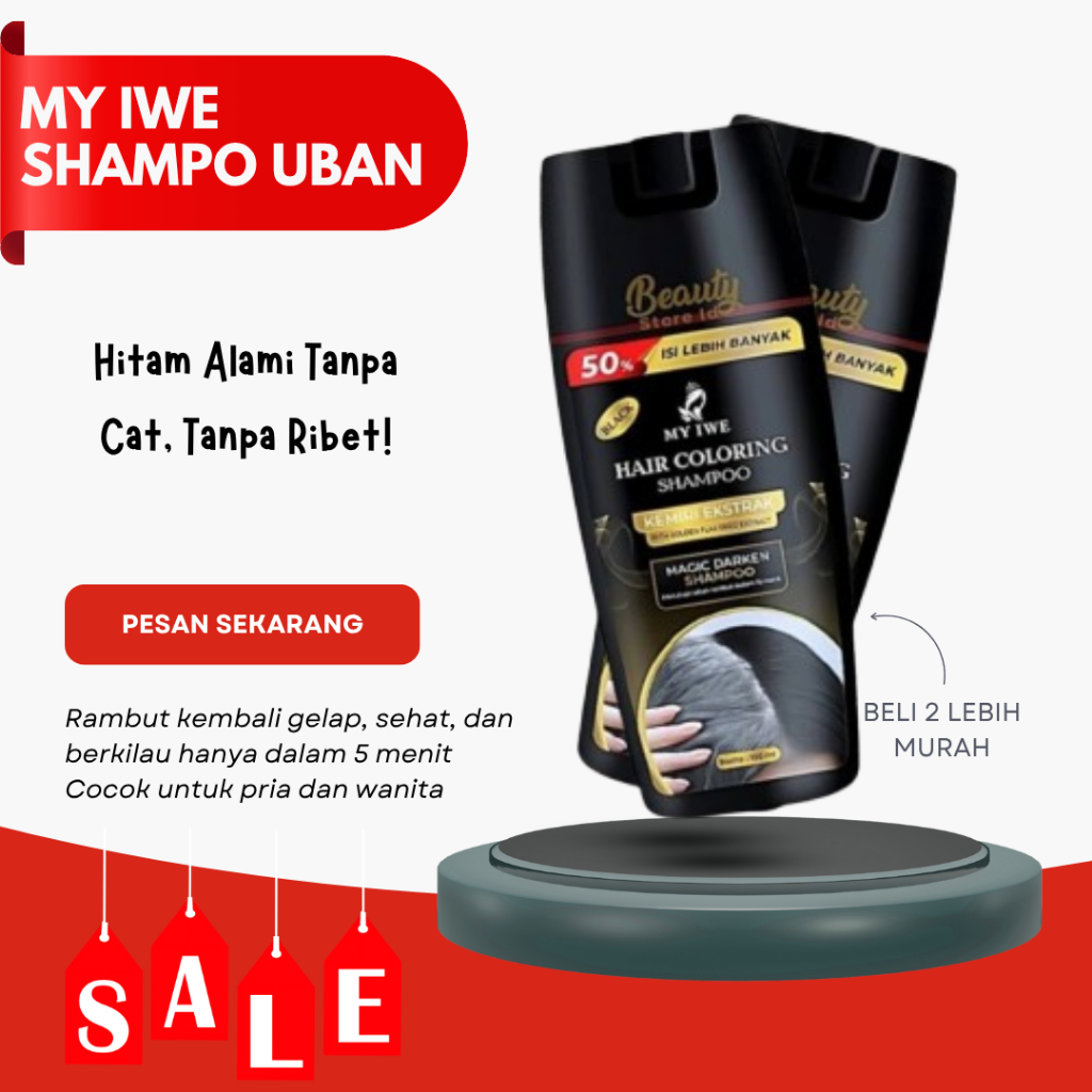Jual MYIWE HAIR Coloring Shampoo MY IWE Penghitam Rambut Putih ...