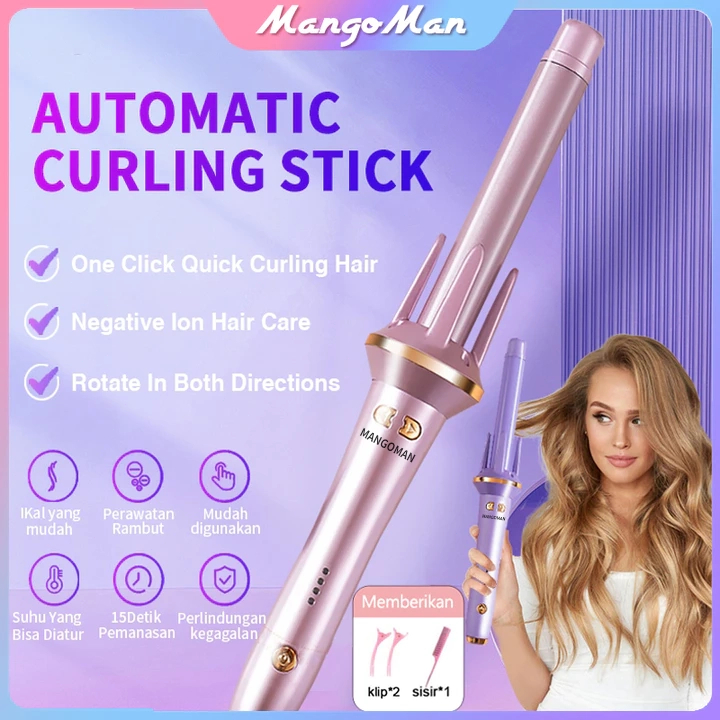 Jual MANGOMAN Hair Curly Styler 28mm Catokan Curly Otomatis Ceramics Curly Catokan Keriting ...