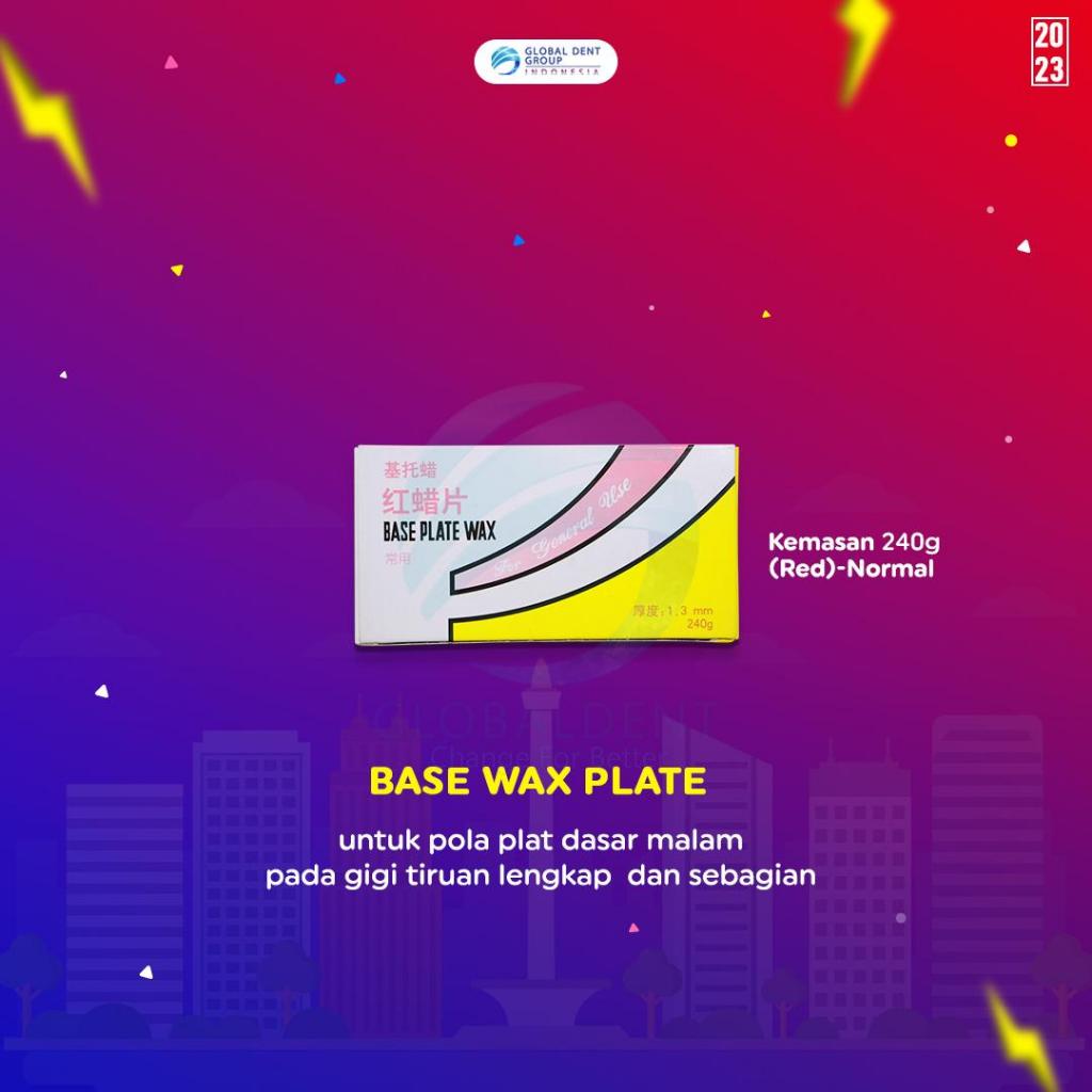 Jual Global Dent Base Wax Plate Kemasan 240g Red (Normal) untuk Pola ...