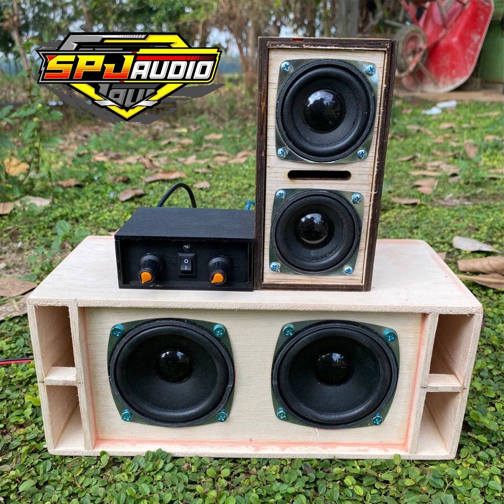 Jual Paket Sound Miniatur Fullset Box SPL Doble 3 Inch dan Line Array 2 Inch Plus Speaker ...