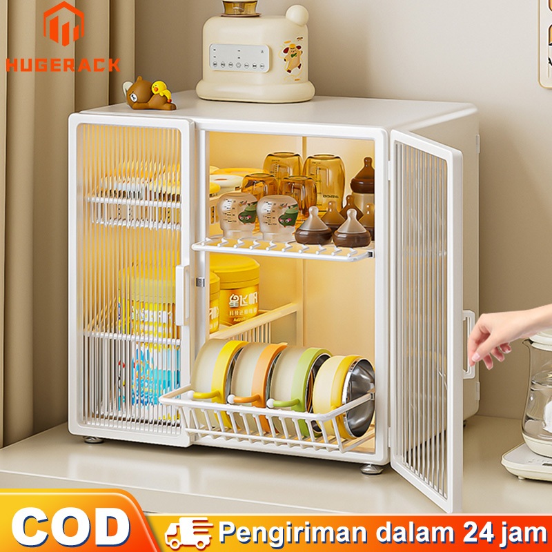 Jual Rak Piring Tertutup Rak Lemari Penyimpanan Dapur Rak Cuci Piring ...