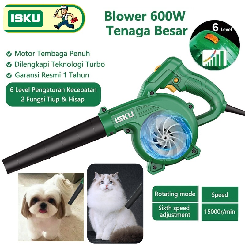Jual ISKU Hand Blower 600W Mesin Blower angin 220V/Penyedot Debu ...