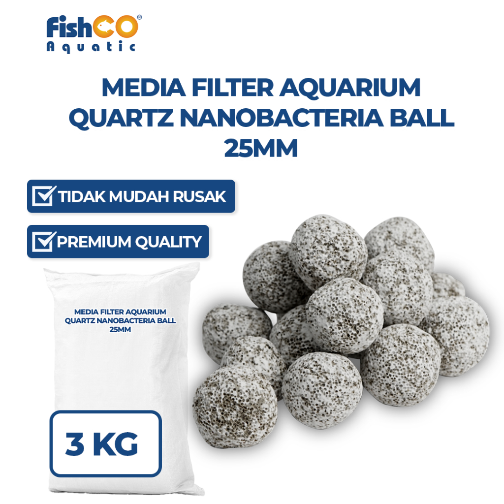 Jual Media Filter Aquarium Quartz Nanobacteria Ball 25mm 1 Box 3 Kg GH355-3k | Shopee Indonesia