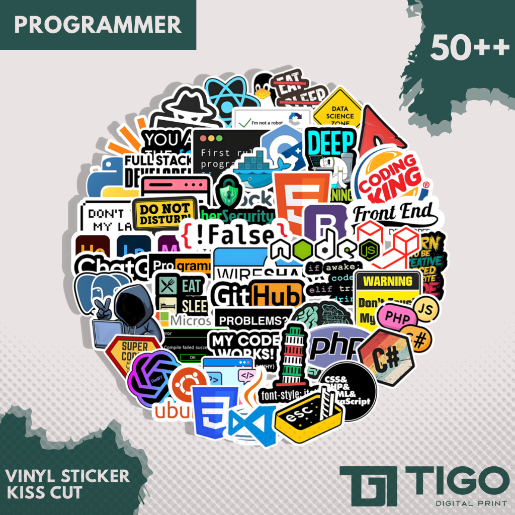 Jual Sticker Pack Programmer Java Python PHP NodeJS - Stiker Coding ...