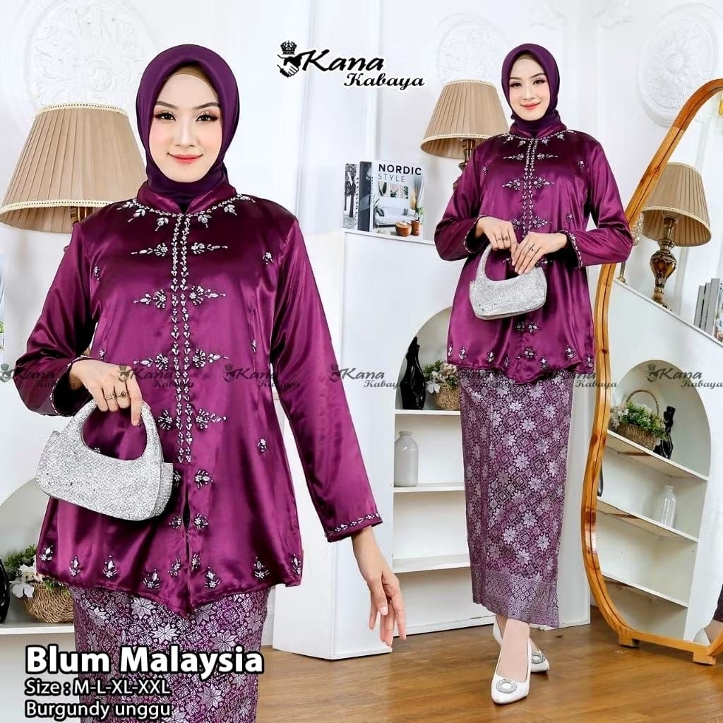 Jual (NEW)SETELAN TUNIK BLOUSE MALAYSIA TUNIK MELAYU TUNIK SATIN PAYET ...