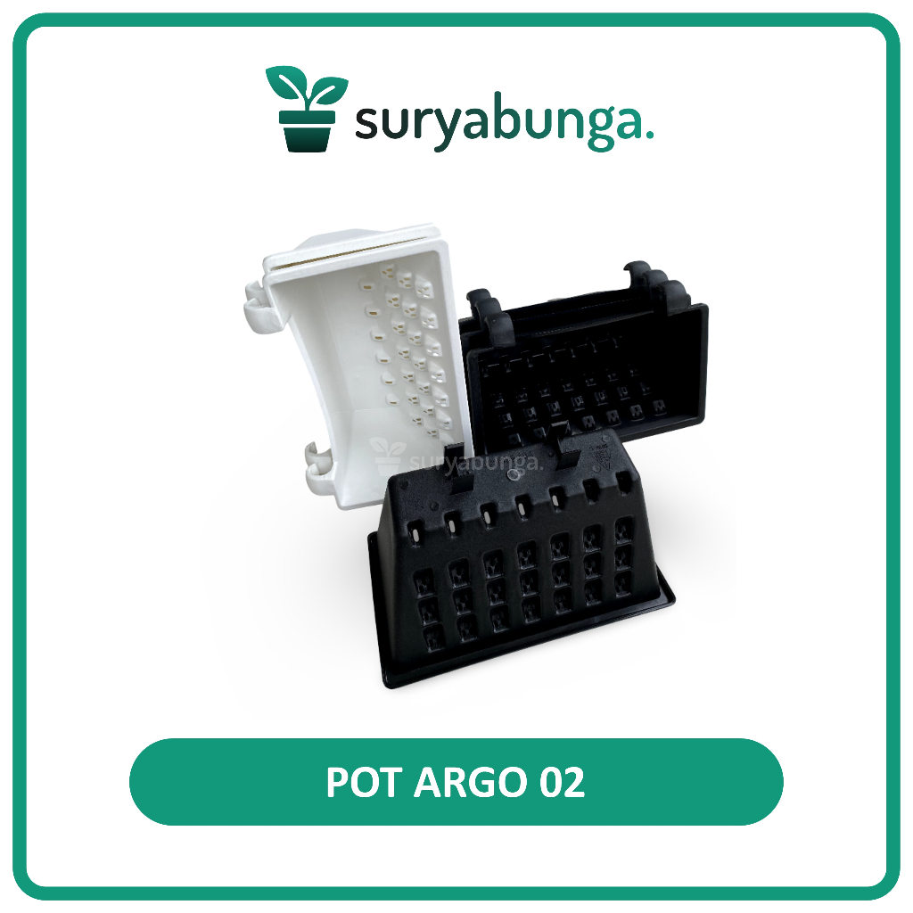 Jual (6pcs) Pot Vertikal Garden ARGO 02 Hitam dan Putih Pot dinding ...