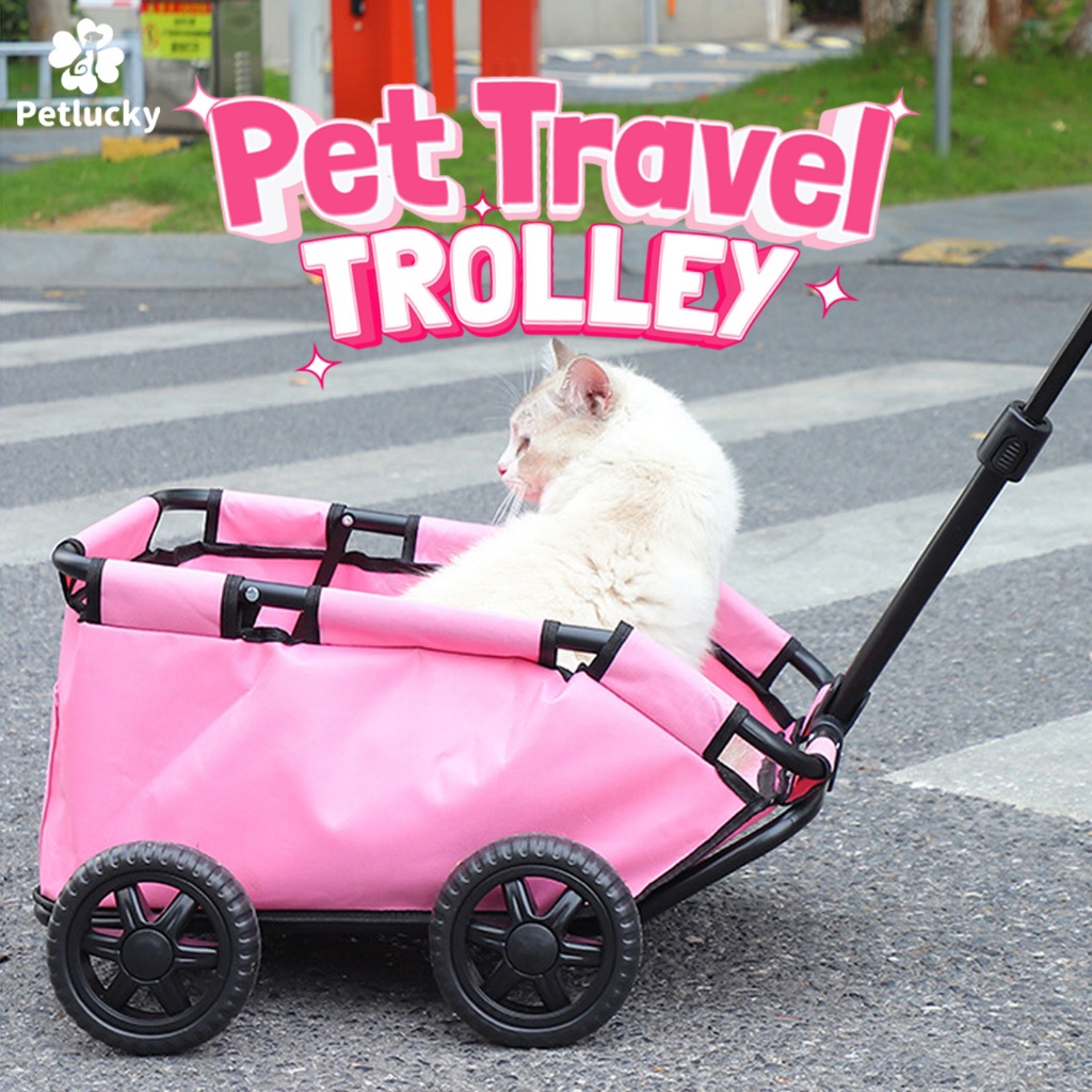 Jual PetLucky Pet Travel Trolley Stroller Khusus Kucing Anjing Kecil ...