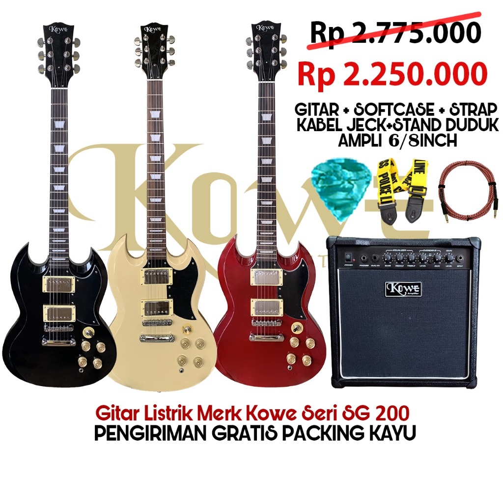 Jual Gitar Listrik/Gitar Elektrik Original Merk Kowe Original Seri SG ...