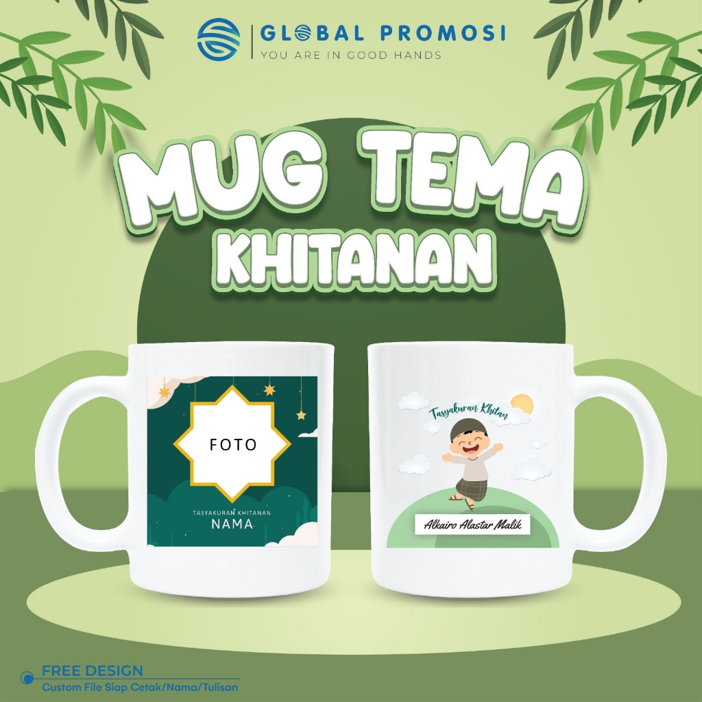Jual Mug Custom Keramik 350ml Tema Khitanan – Cetak Nama & Tanggal ...