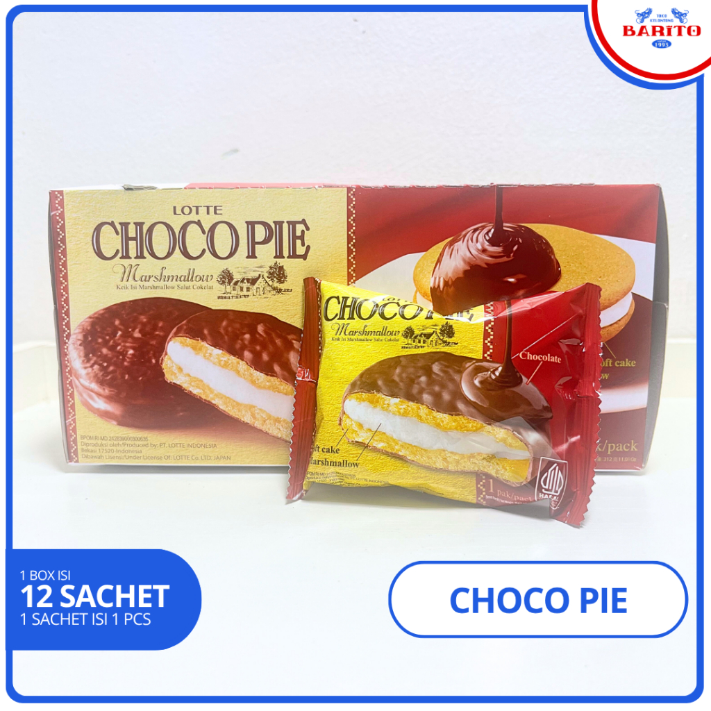 Jual Lotte Chocopie Marshmallow 1 BOX Isi 12 PCS | Shopee Indonesia