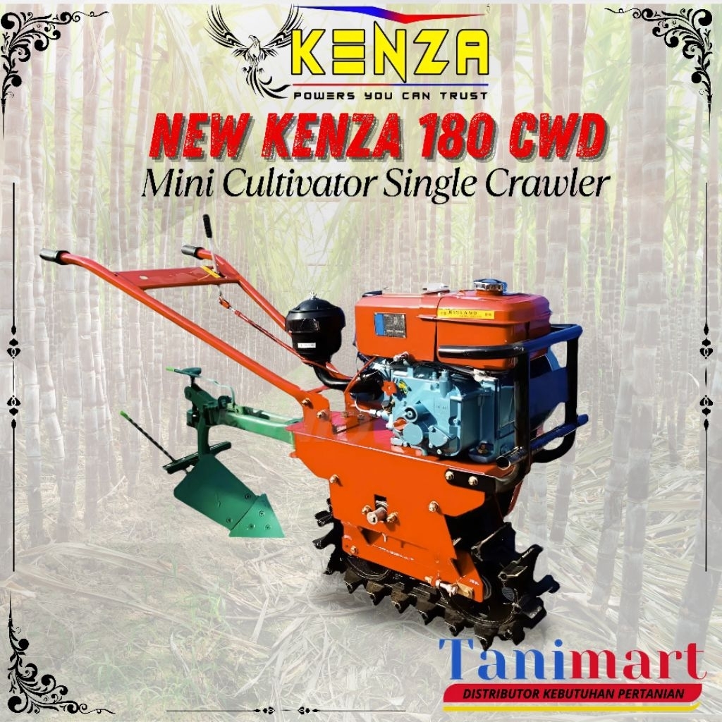 Jual CULTIVATOR KENZA 180 CWD / MINI CULTIVATOR KENZA RODA TANK / TRAKTRO MINI KENZA 180 CWD ...