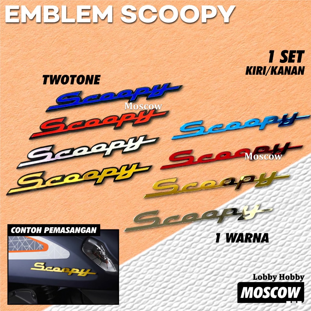 Jual EMBLEM HONDA SCOOPY AKRILIK 3D MOSCOW / STICKER KACA TEMPEL LOGO ...