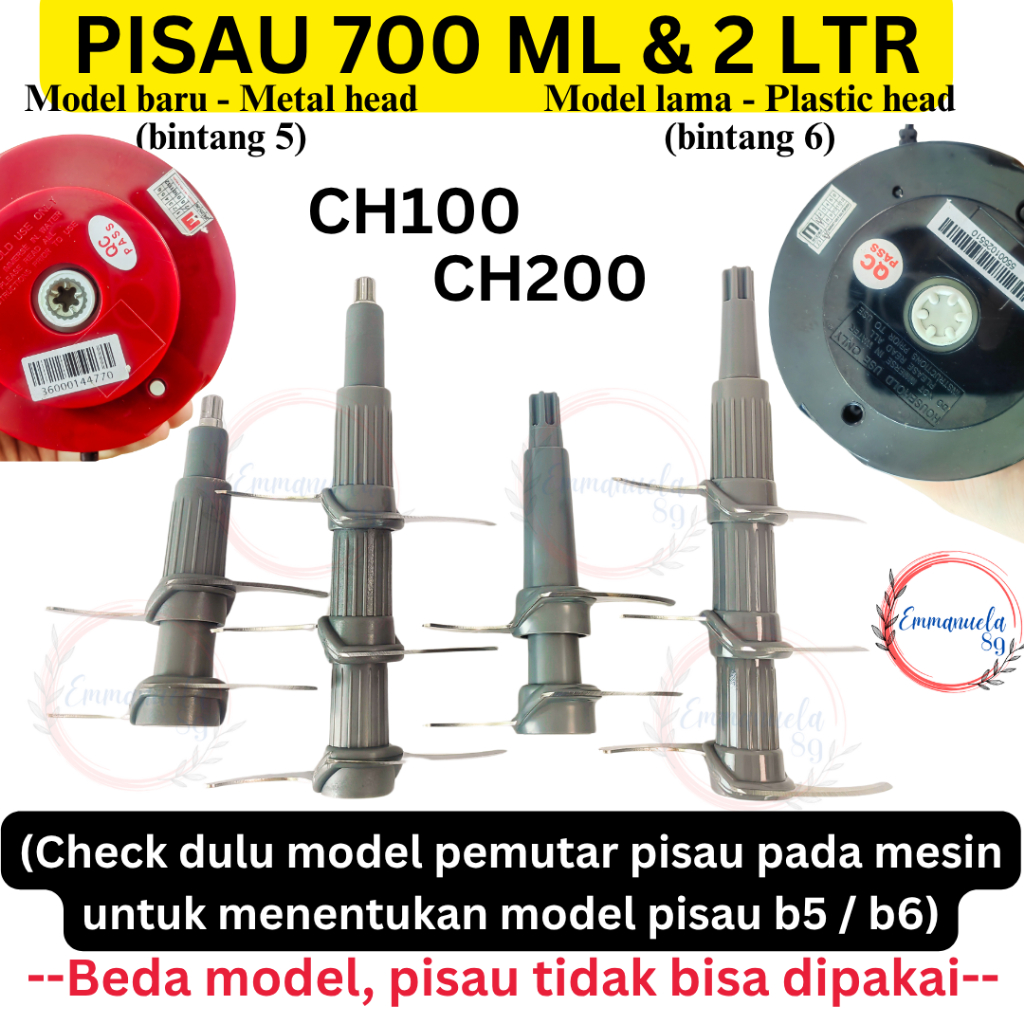 Jual Sparepart Chopper Mitochiba CH200 Pisau Kecil 700 ml Pisau Besar 2 ...