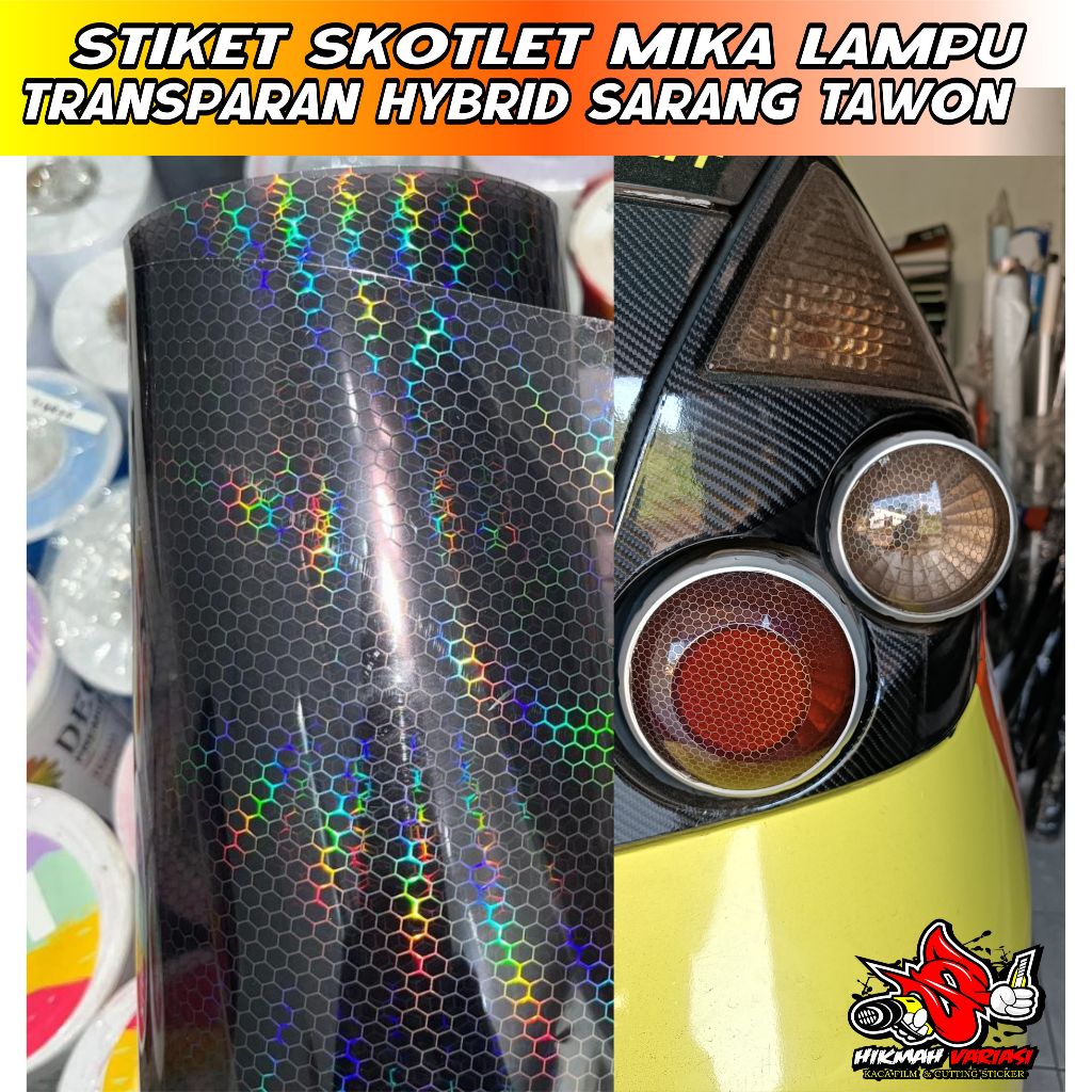Jual Sticker Lampu Transparan Hybrid Honeycomb Hexagonal Sarang Tawon ...