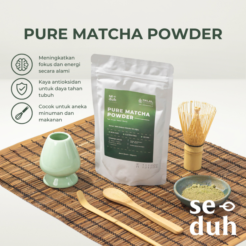 Jual SEDUH TEA & TISANE | Pure Matcha Powder / Bubuk Matcha Asli 100gr | Shopee Indonesia