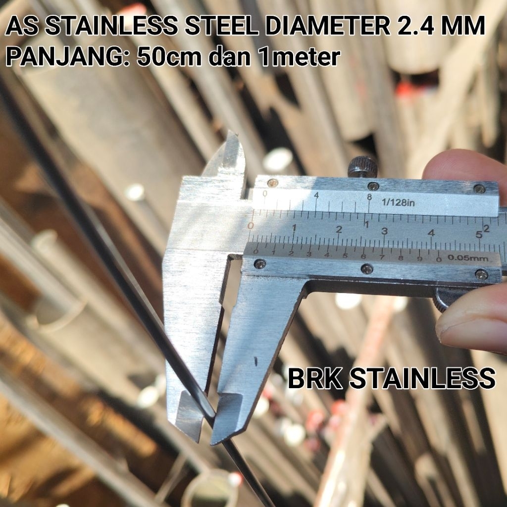 Jual As Shaft Stainless Steel Diameter 2.4mm Panjang 50cm dan 100cm ...